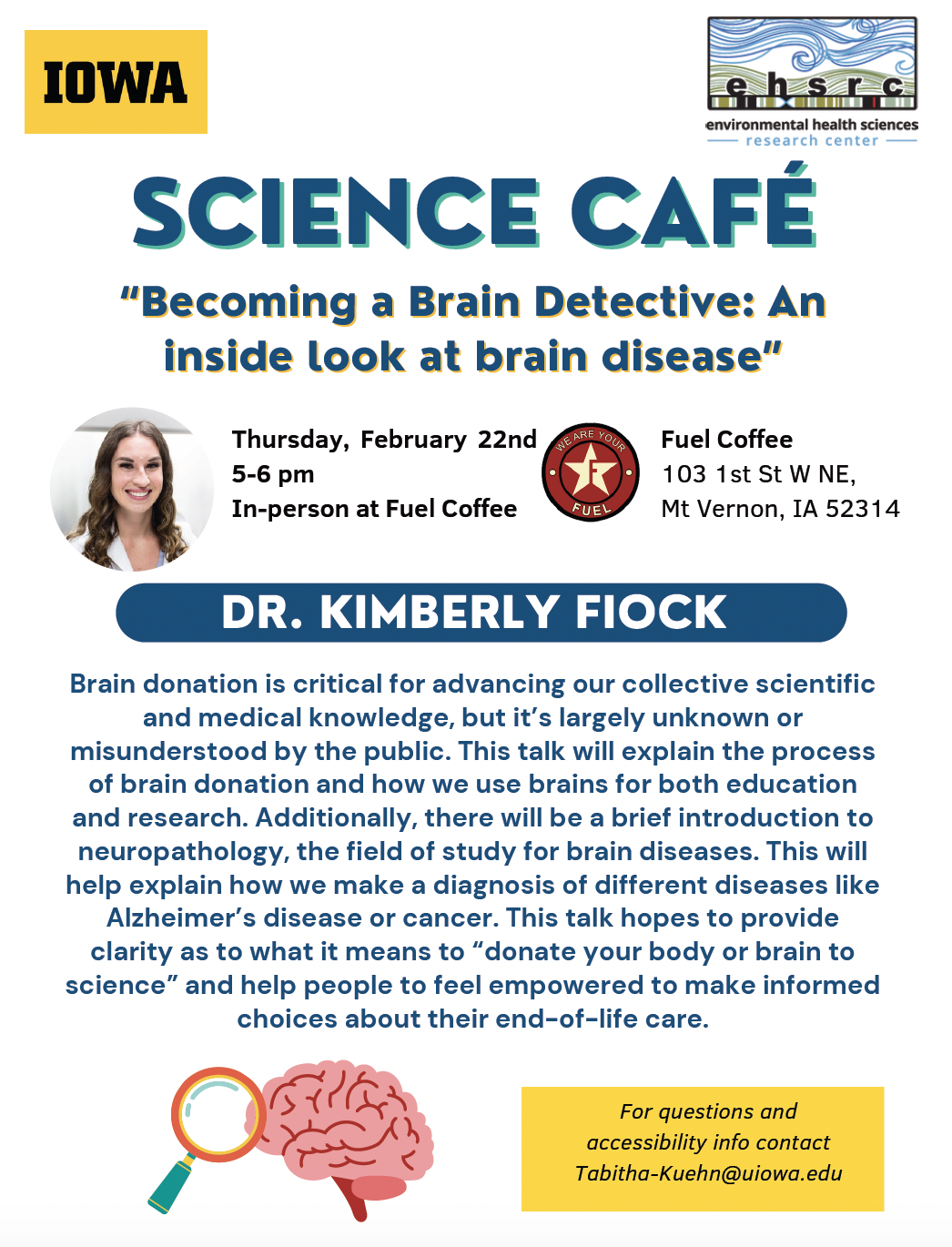 Science Cafe “Becoming a Brain Detective: An inside look at brain ...